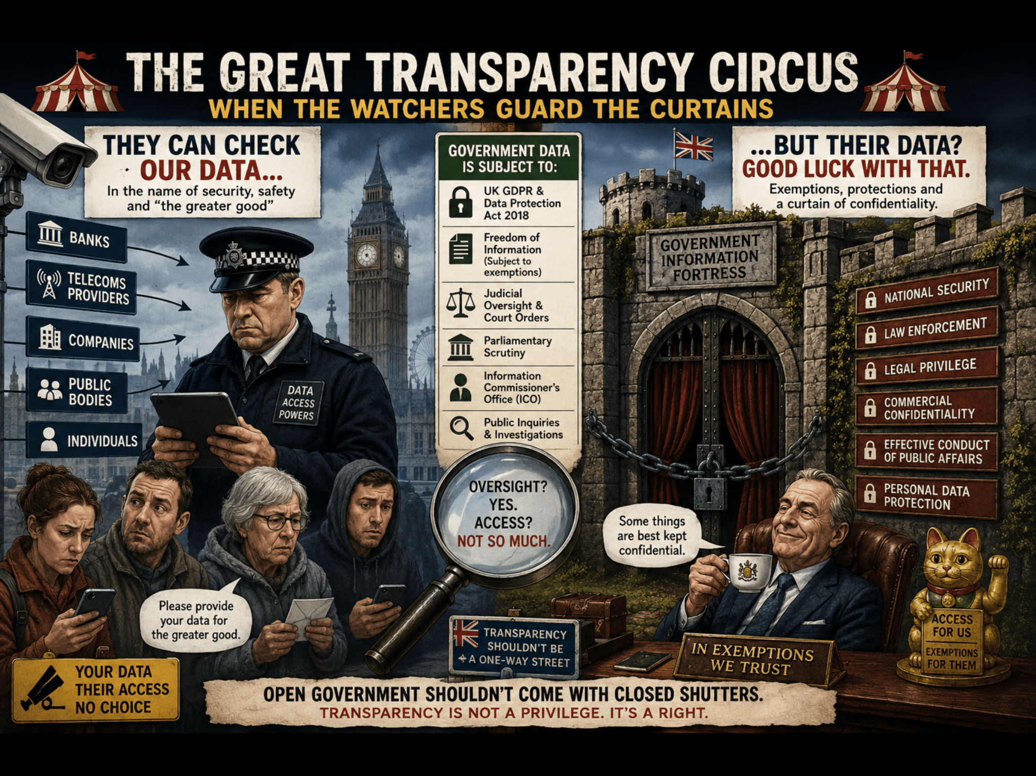 The Great Transparency Circus: When the Watchers Guard the Curtains 🎪👁️ ...
